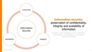 ISO 27001 is the commonly used standard for ISMS implementation and ...