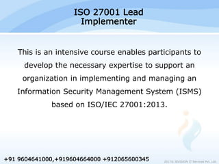 Iso 27001 Lead Implementer Classroom Training Course Certification