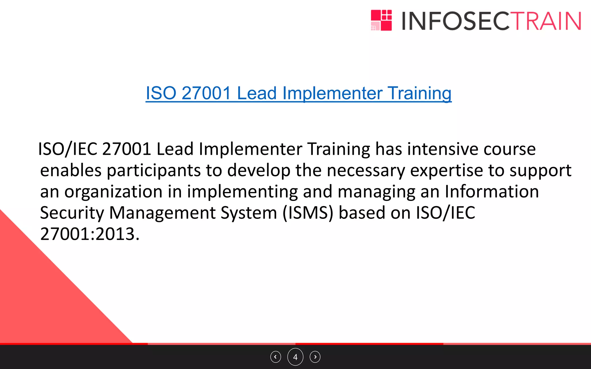 Iso 27001 lead implementer training | PPTX
