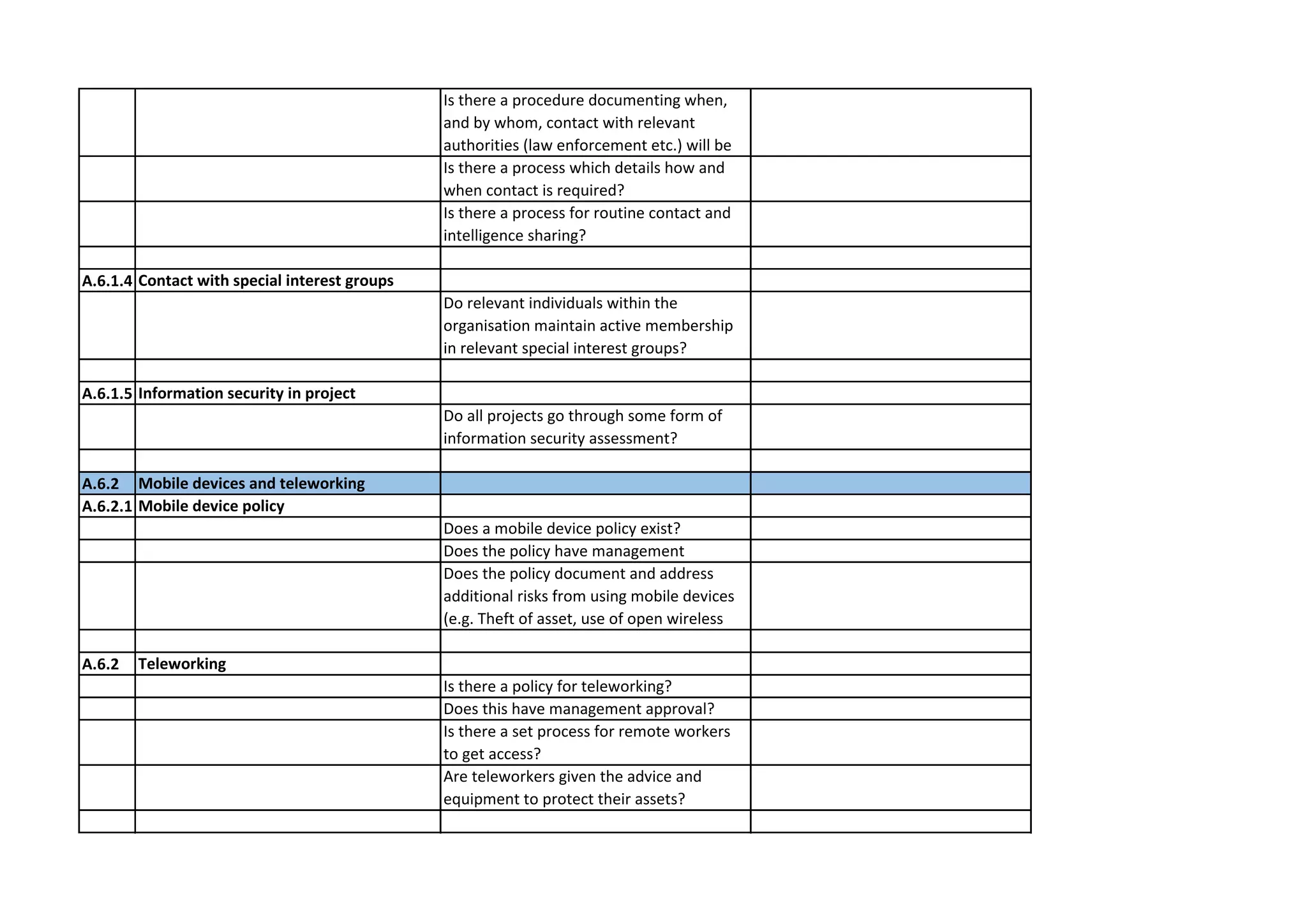 ISO 27001 (v2013) Checklist | PDF