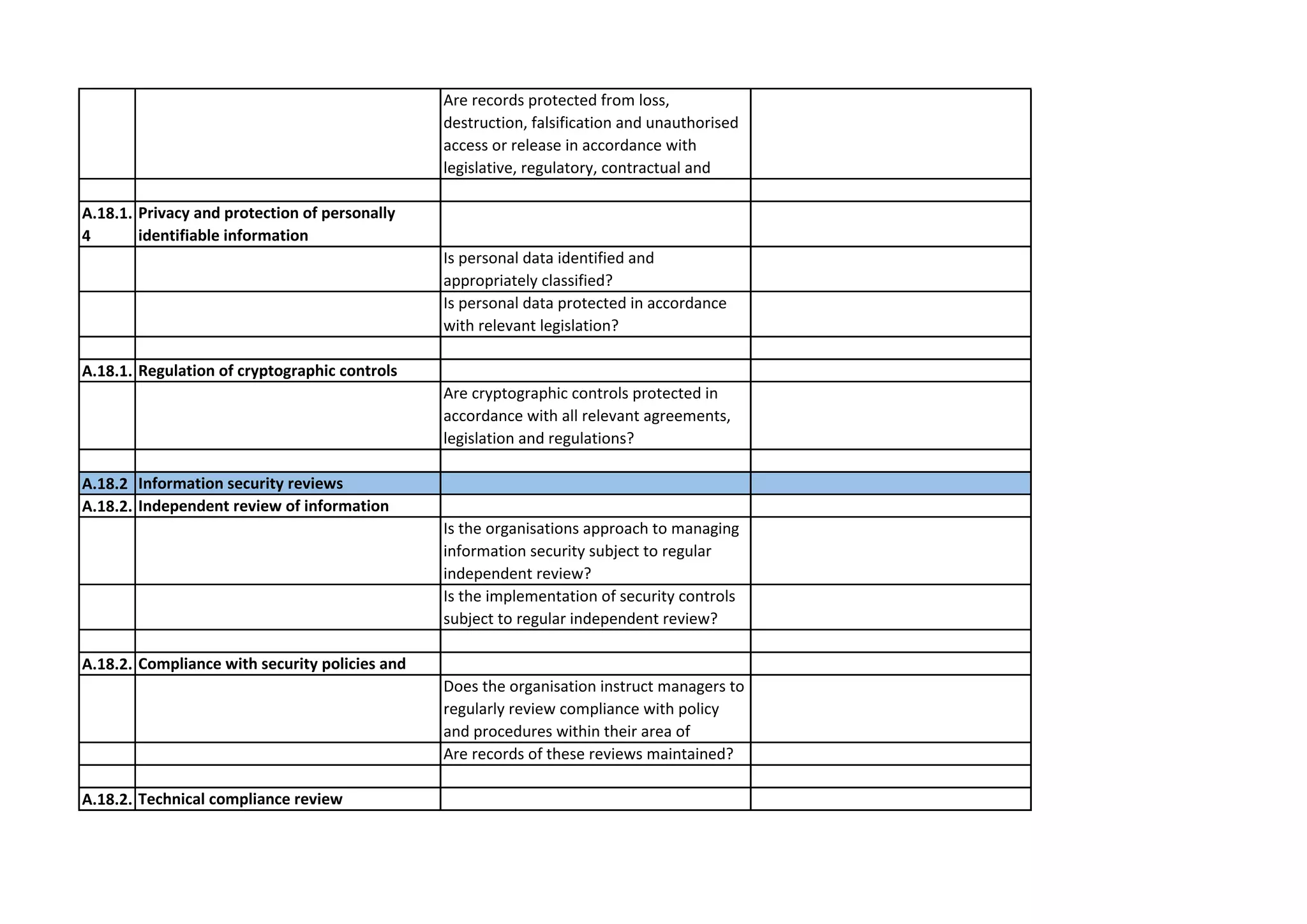 ISO 27001 (v2013) Checklist | PDF | Operating Systems | Computer ...