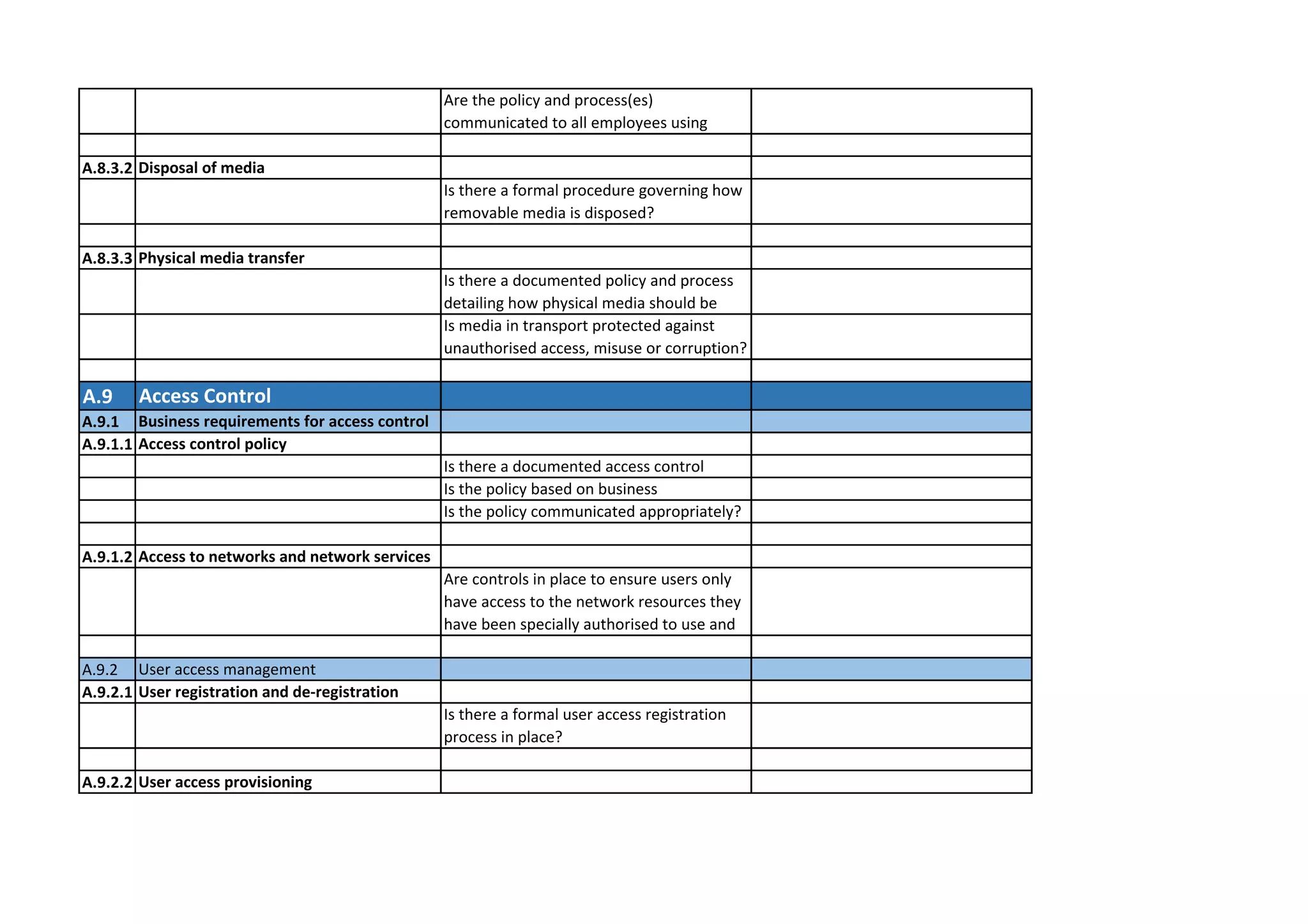 ISO 27001 (v2013) Checklist | PDF | Operating Systems | Computer ...