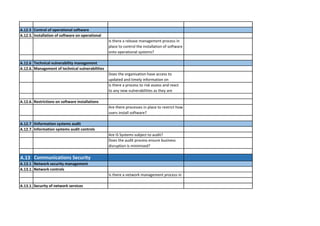 ISO 27001 (v2013) Checklist | PDF