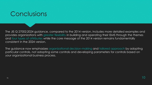 The GAP Analysis of the ISO27002 2024 and ISO27002 2014 (English) | PPT