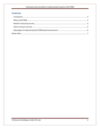 ISO 27004- Information Security Metrics Implementation | PDF