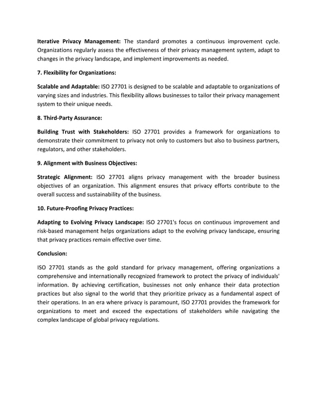 ISO 27701: The Gold Standard for Privacy Management | PDF | Computer ...