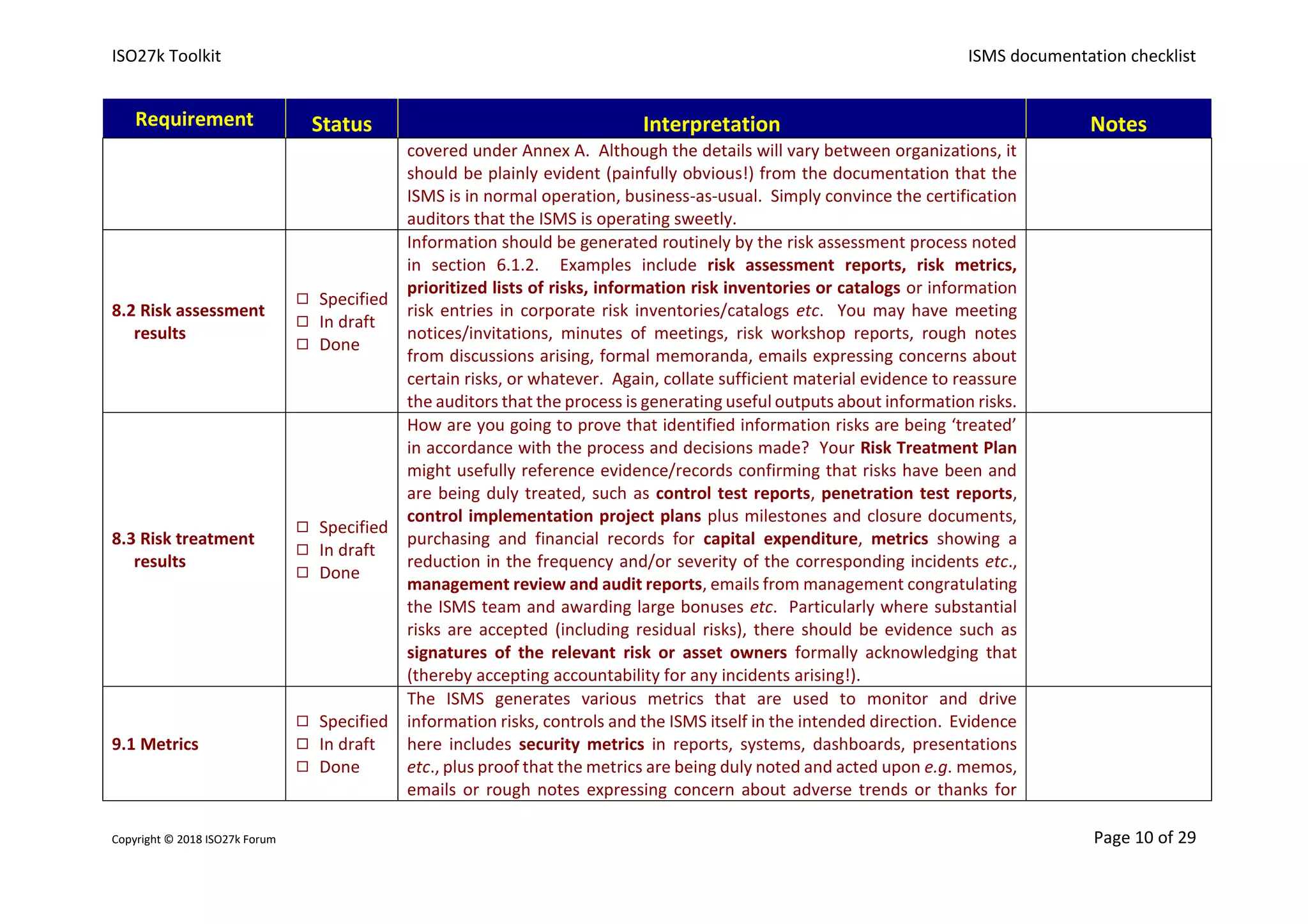 ISO27k ISMS Mandatory documentation checklist release 1v1 (2).docx