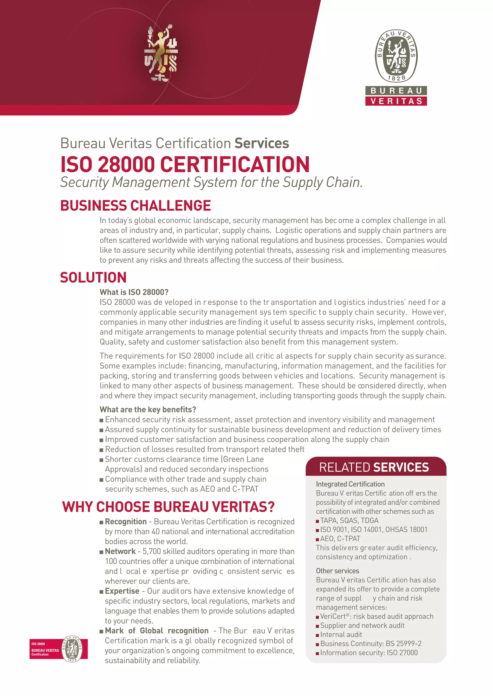 ISO 28000:2008 Certification | PDF