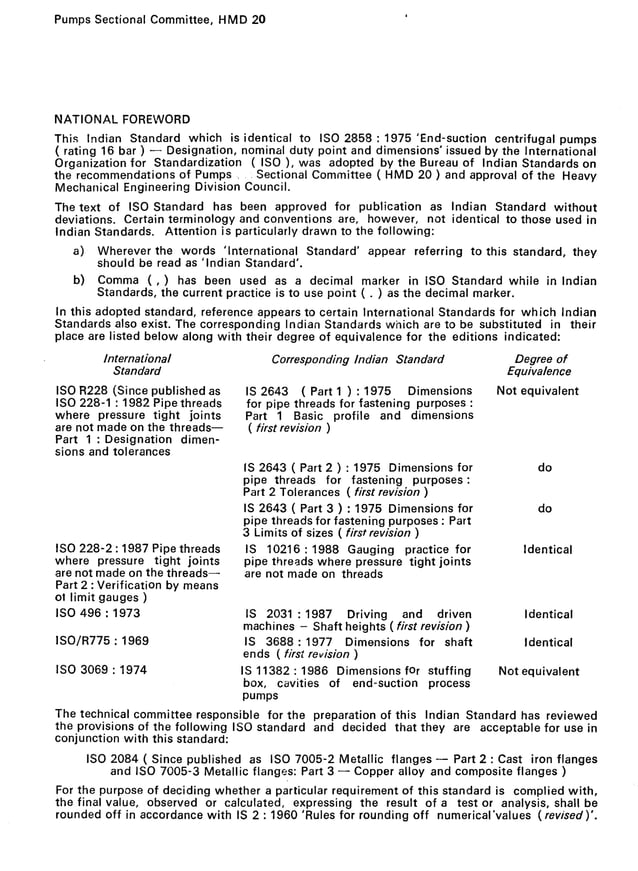Iso 2858 end suction centrifugal pumps (16 bar) | PDF | Technology & Computing