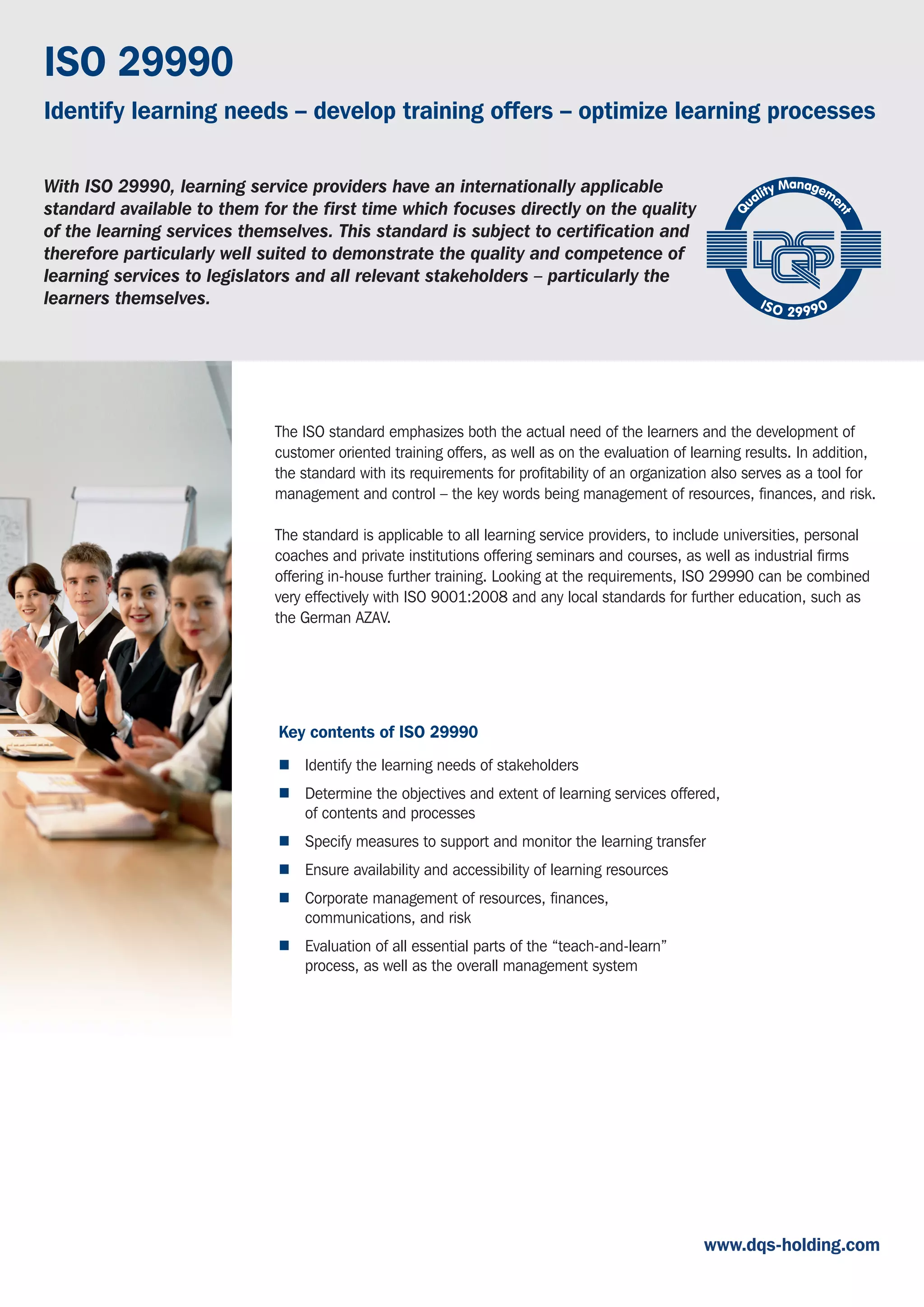 Iso 29990 product_sheet | PDF