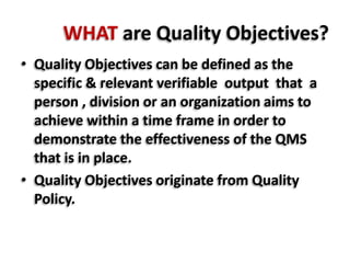 Quality Objectives | PPTX