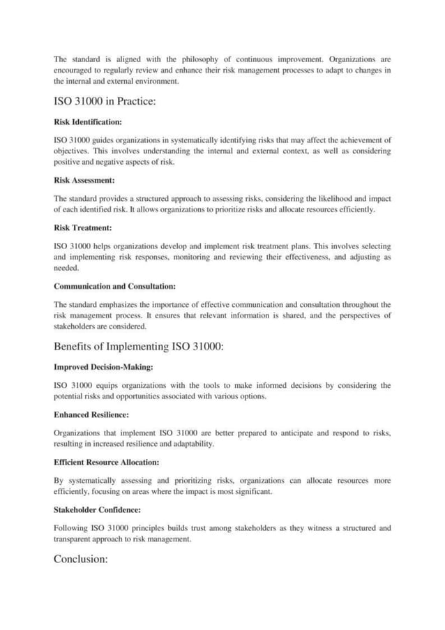 Navigating the Future with Confidence: Understanding ISO 31000 Risk Management | PPT