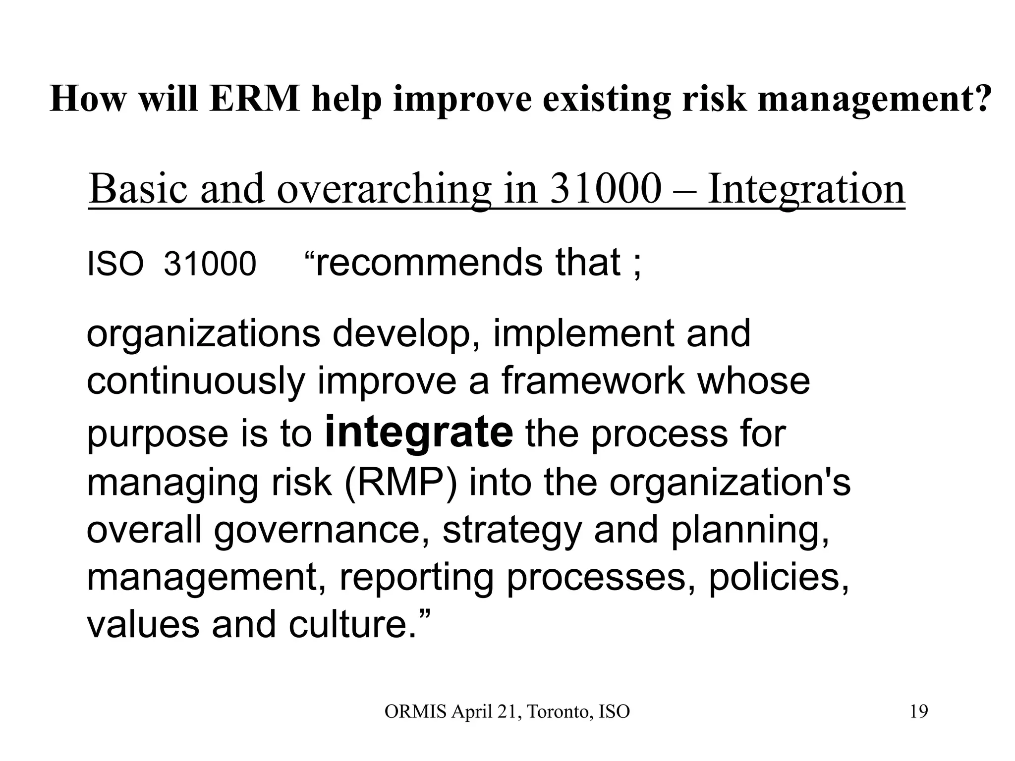 Iso 31000 presentation | PPT