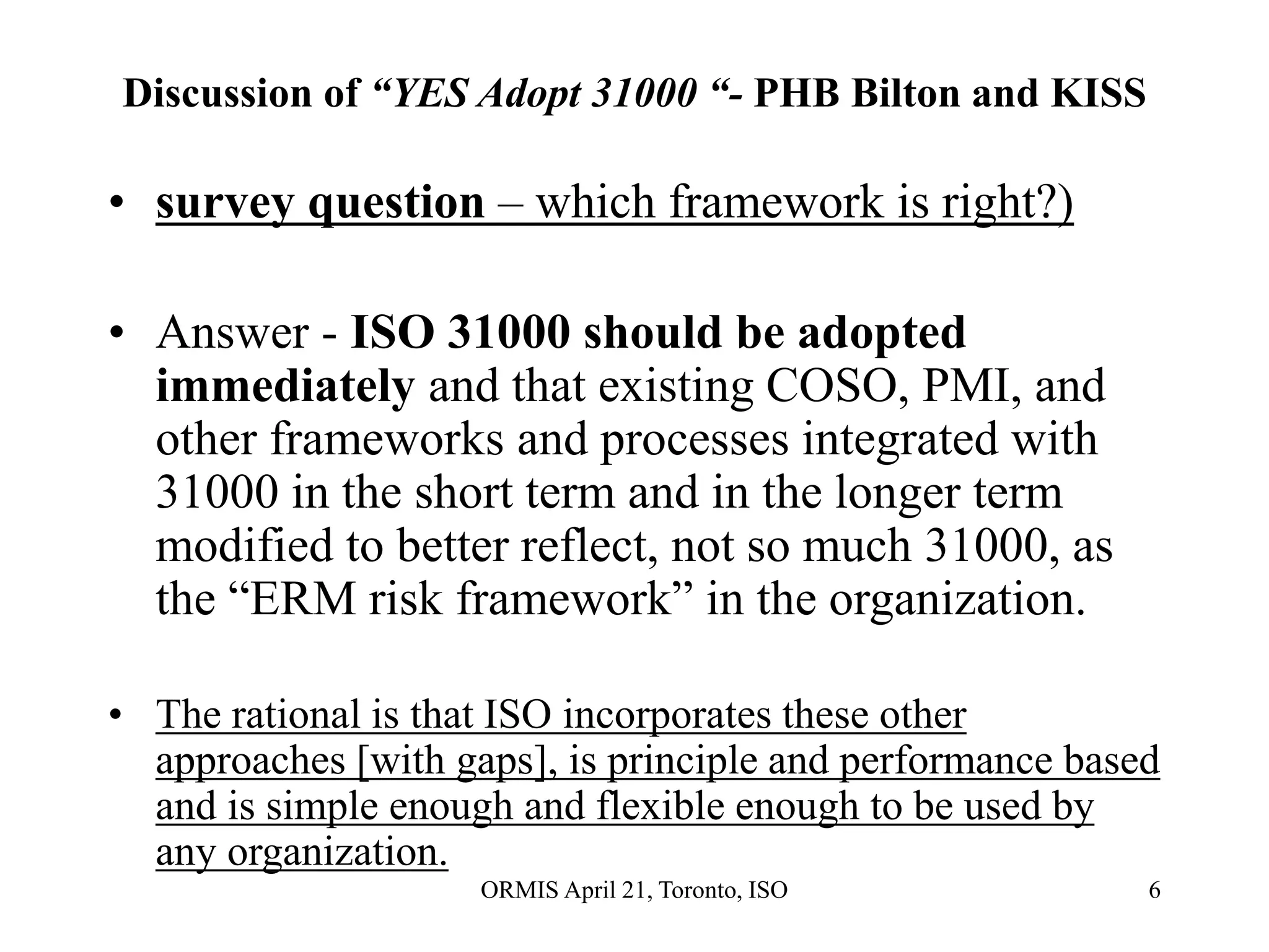 Iso 31000 presentation | PPT