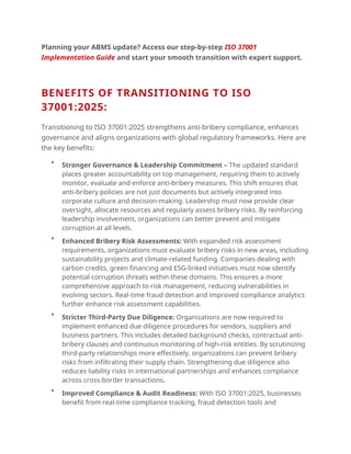 ISO 37001 TRANSITION GUIDE- WHAT’S UPDATED FROM 2016 TO 2025.docx