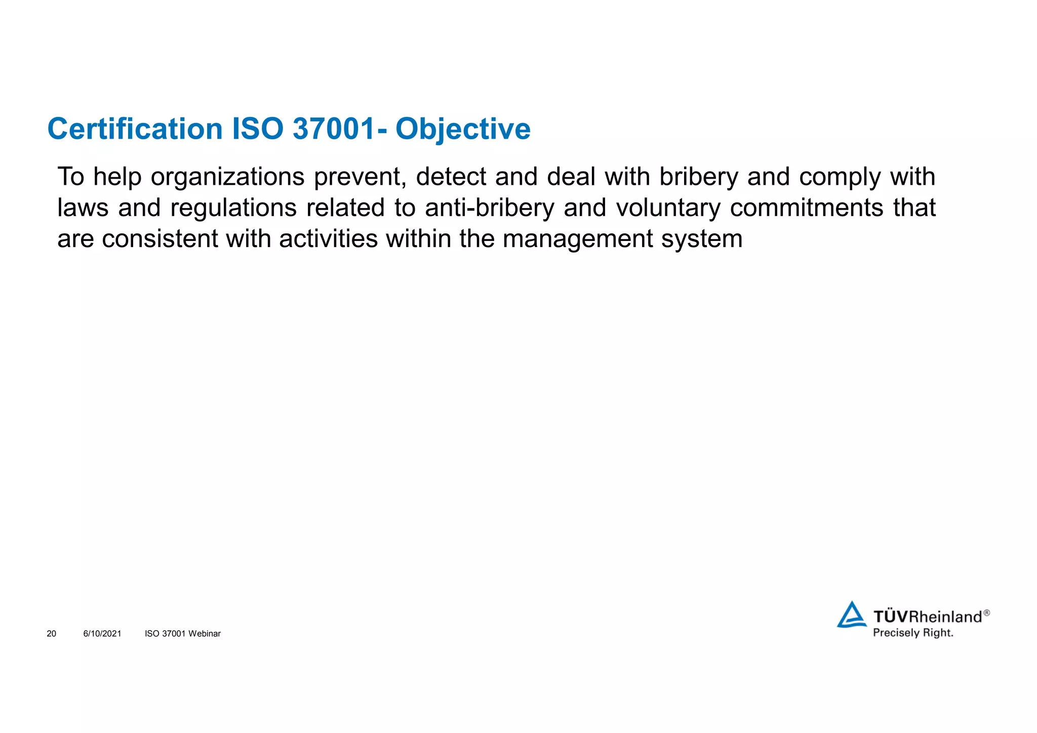ISO 37001 : Anti Bribery Management System Fraud & Bribery Concepts, Laws & Regulations and ...