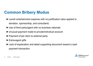 ISO 37001 : Anti Bribery Management System Fraud & Bribery Concepts, Laws & Regulations and ...