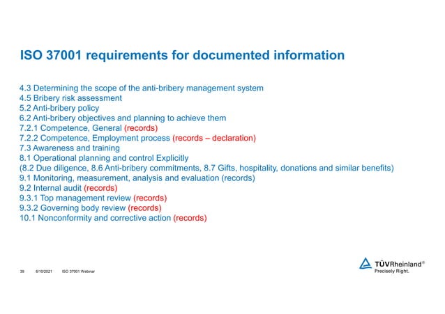 ISO 37001 : Anti Bribery Management System Fraud & Bribery Concepts, Laws & Regulations and ...