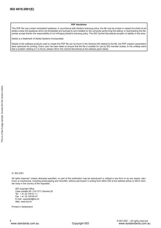 NORMA ISO 4019 2001 | PDF