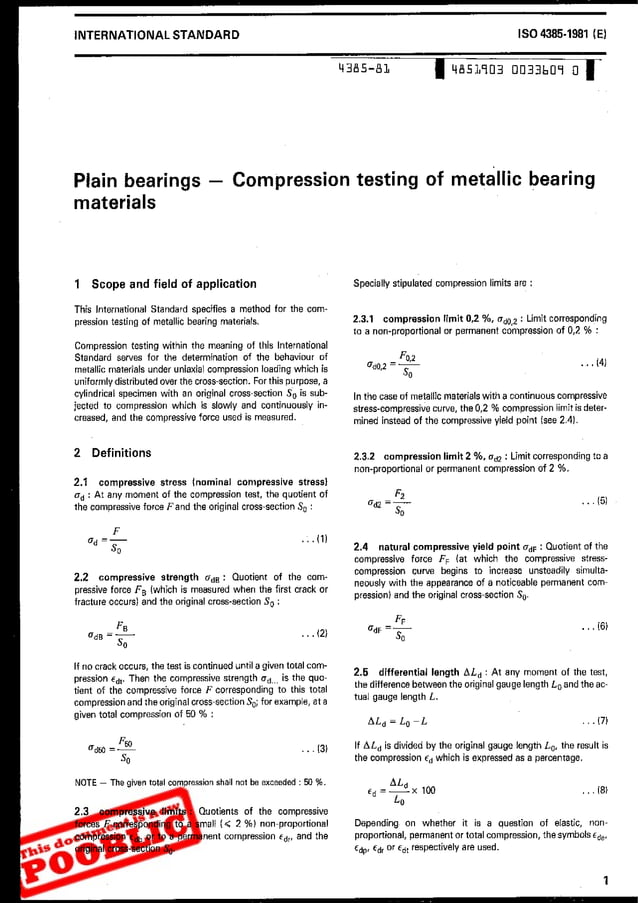 Iso 4385 1981 | PDF