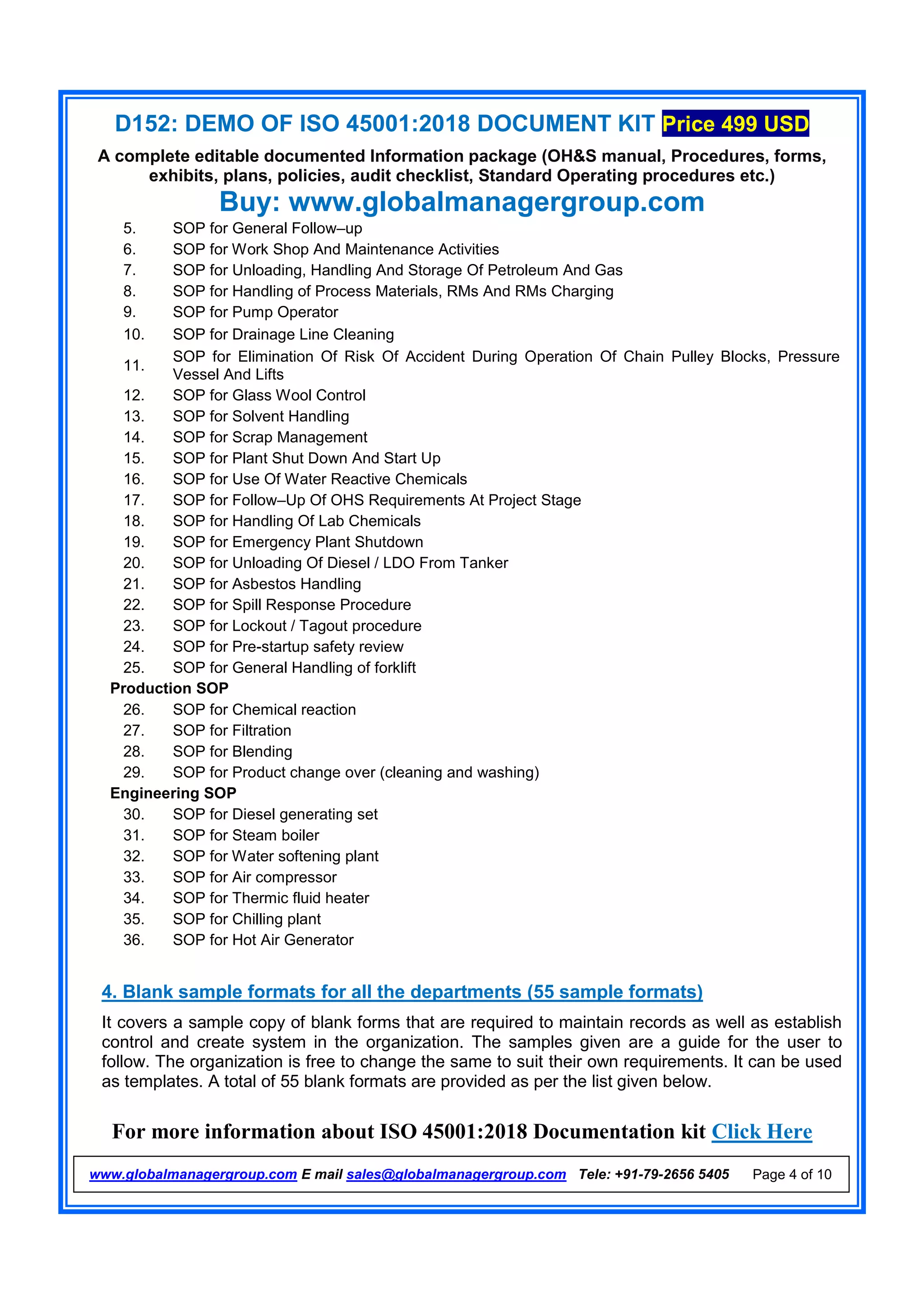 Readymade ISO 45001:2018 Documentation Kit | PDF