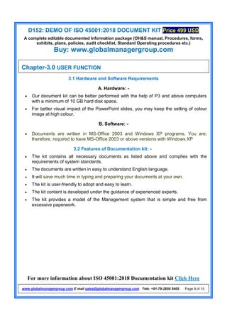 Readymade ISO 45001:2018 Documentation Kit | PDF