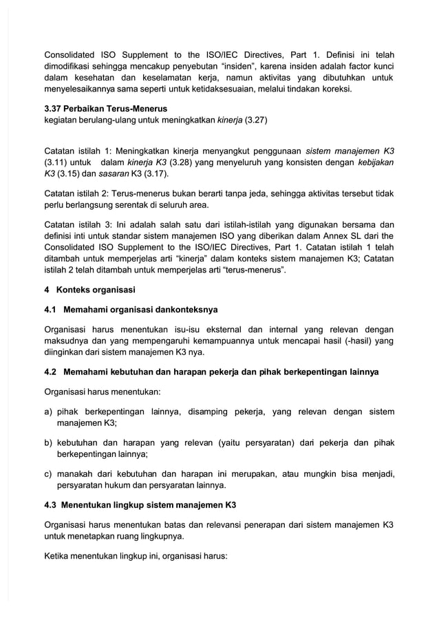 ISO 45001- 2018 Sistem Manajemen Kesehatan & Keselamatan Kerja - Persyaratan dengan panduan ...