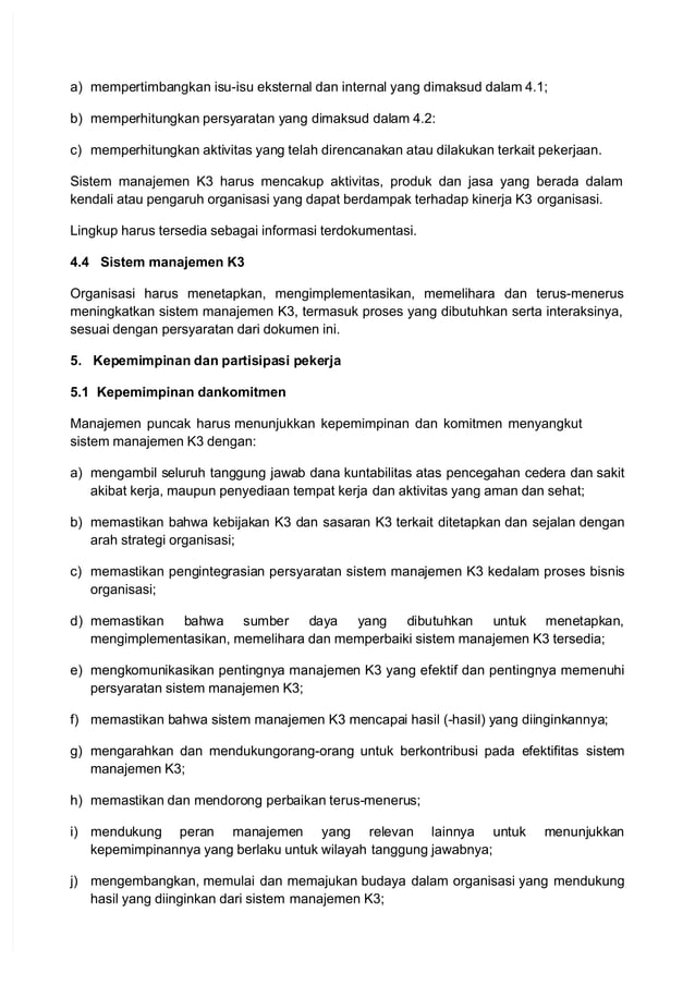 ISO 45001- 2018 Sistem Manajemen Kesehatan & Keselamatan Kerja - Persyaratan dengan panduan ...