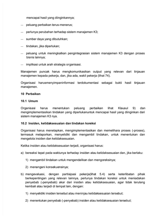 ISO 45001- 2018 Sistem Manajemen Kesehatan & Keselamatan Kerja - Persyaratan dengan panduan ...
