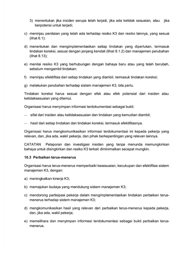 ISO 45001- 2018 Sistem Manajemen Kesehatan & Keselamatan Kerja - Persyaratan dengan panduan ...
