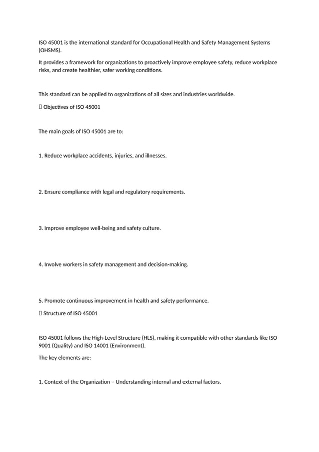 ISO 45001.docx. explain iso in detail by example | DOCX