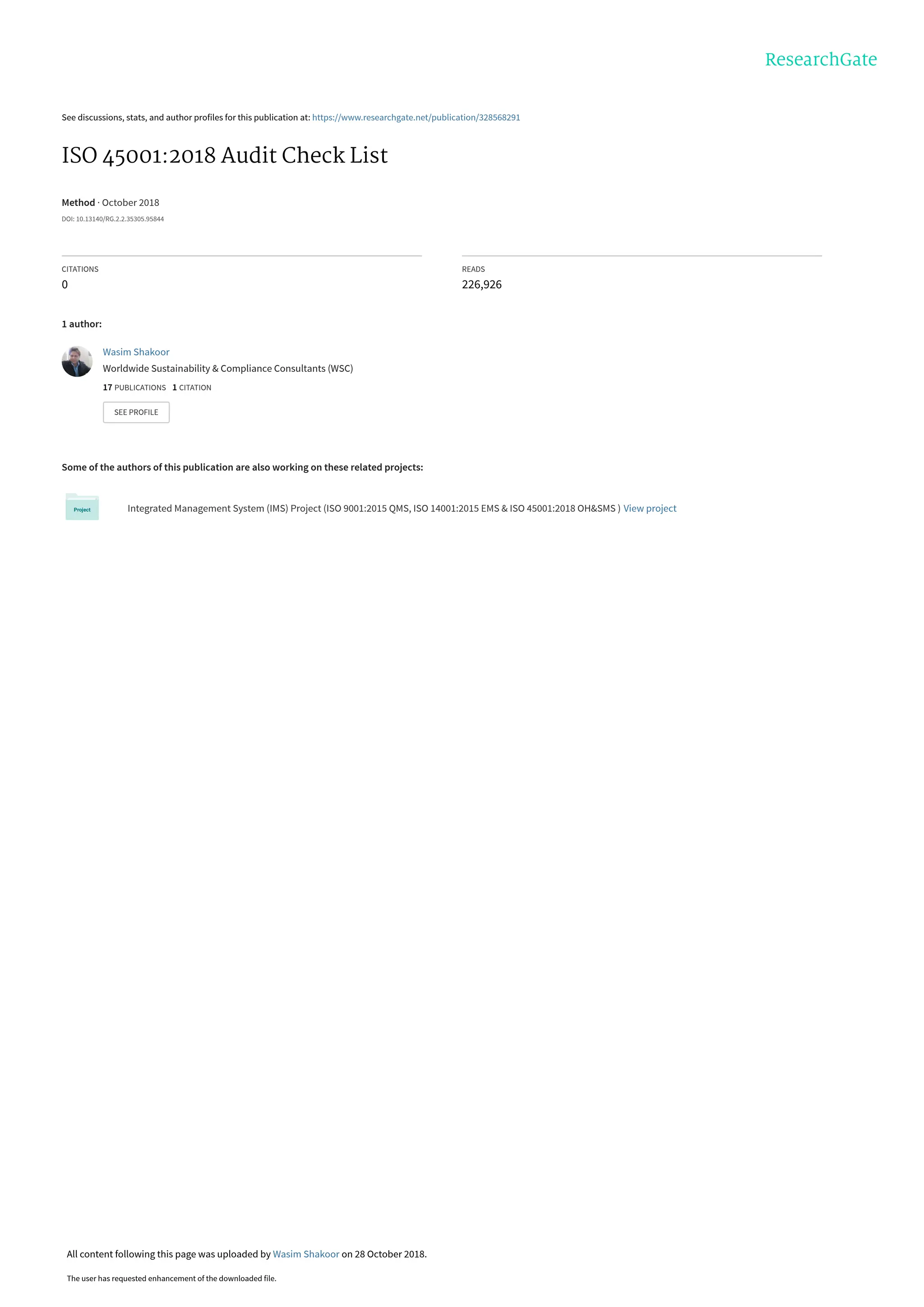 Checklist to audit clauses of ISO 45001.pdf