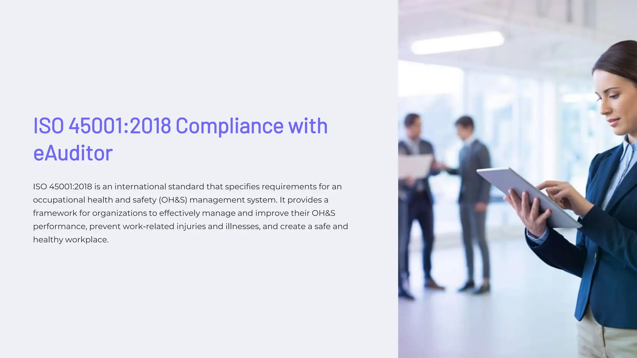 ISO 450012018 checklist with eAuditor Audits & Inspections | PDF