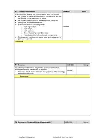 ISO 45001 audit tool | PDF