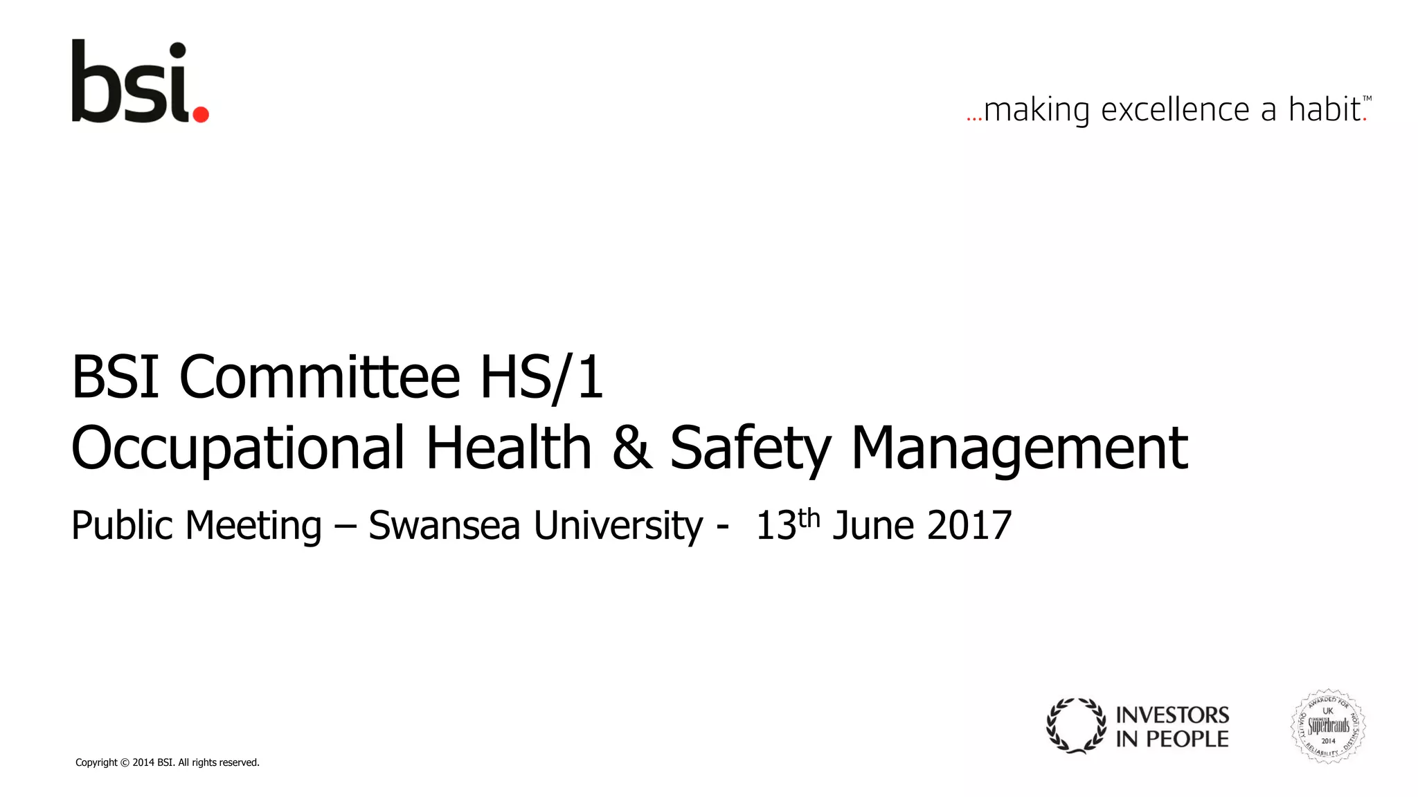 Iso45001 bsi public meeting 13 june 2017 | PDF
