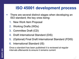 ISO 45001 Current Status of Development from ISO | PDF
