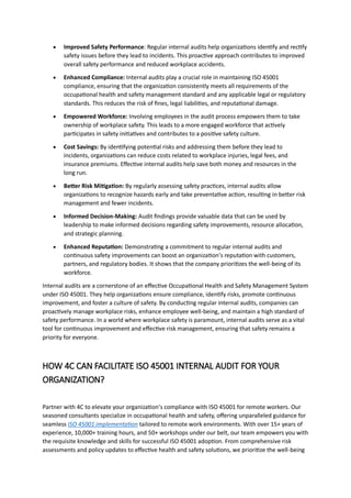 ISO 45001 Internal Audits: Ensuring Safety, Risk Control & Continuous ...
