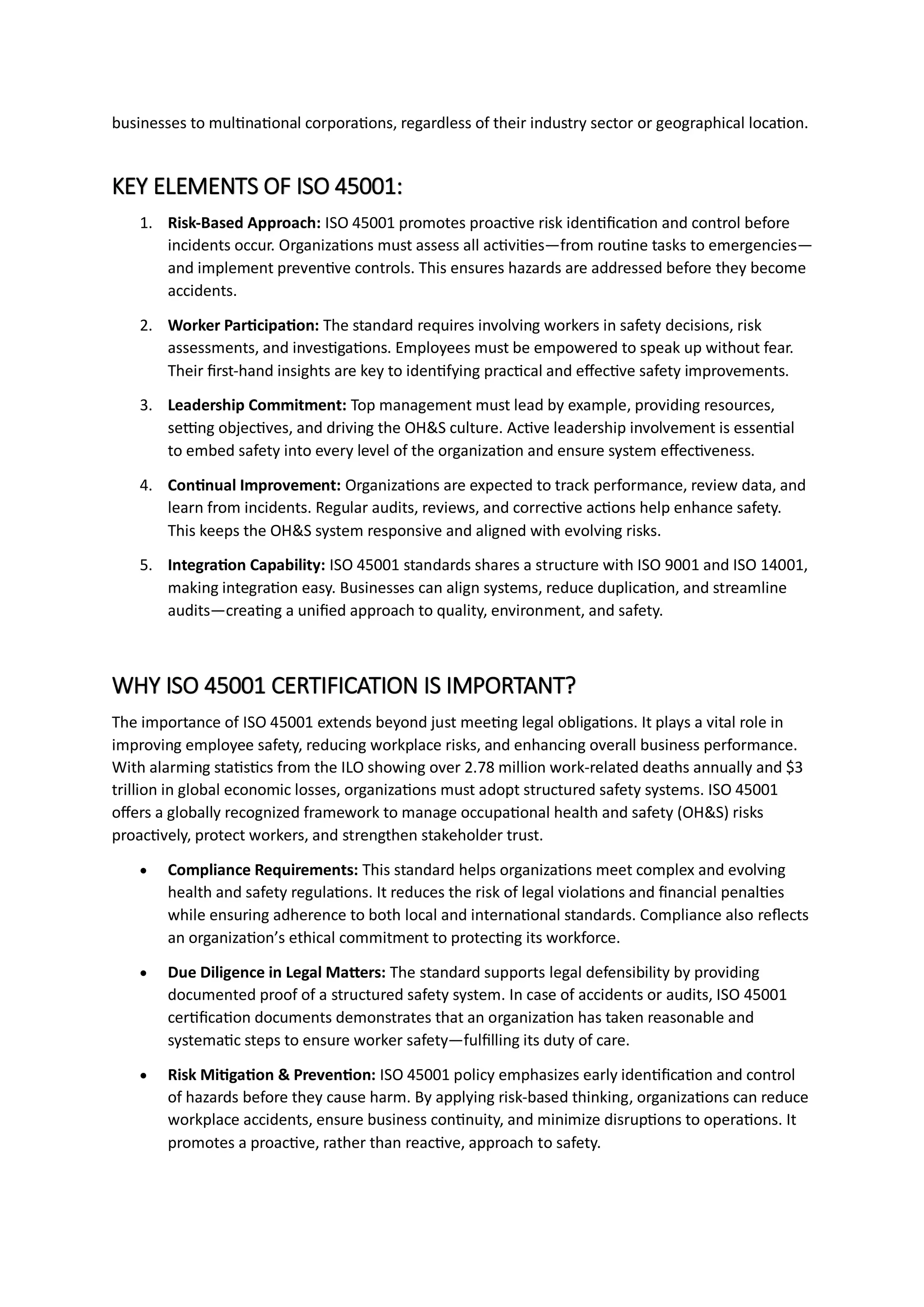 ISO 45001 Occupational Health and Safety Management System Guide | PDF
