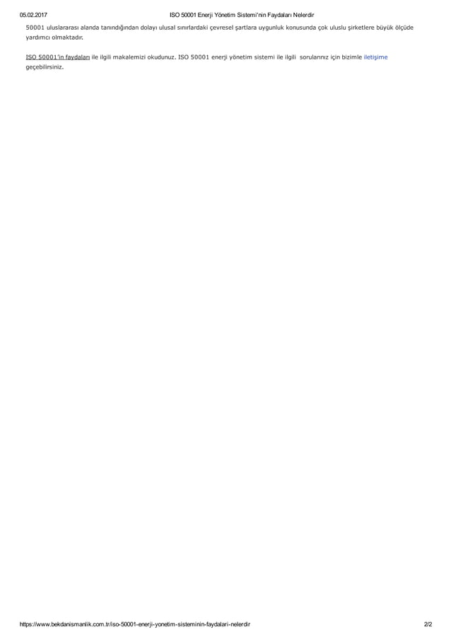 Iso 50001 enerji yönetim sistemi’nin faydaları nelerdir | PDF