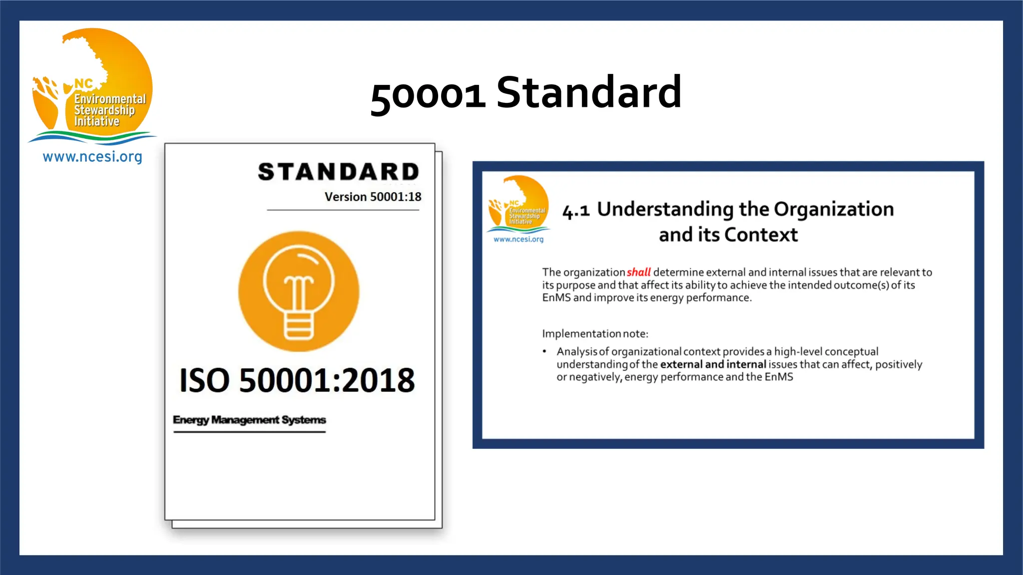 OVERVIEW OF ISO 50001:2018 - Provides a systematic way of managing an organization’s energy ...