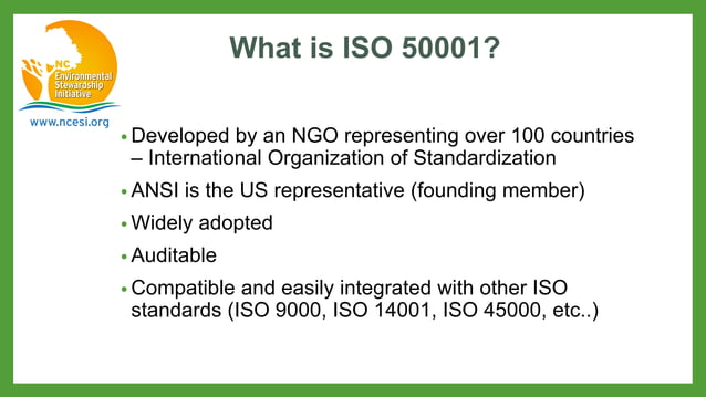 OVERVIEW OF ISO 50001:2018 - Provides a systematic way of managing an ...