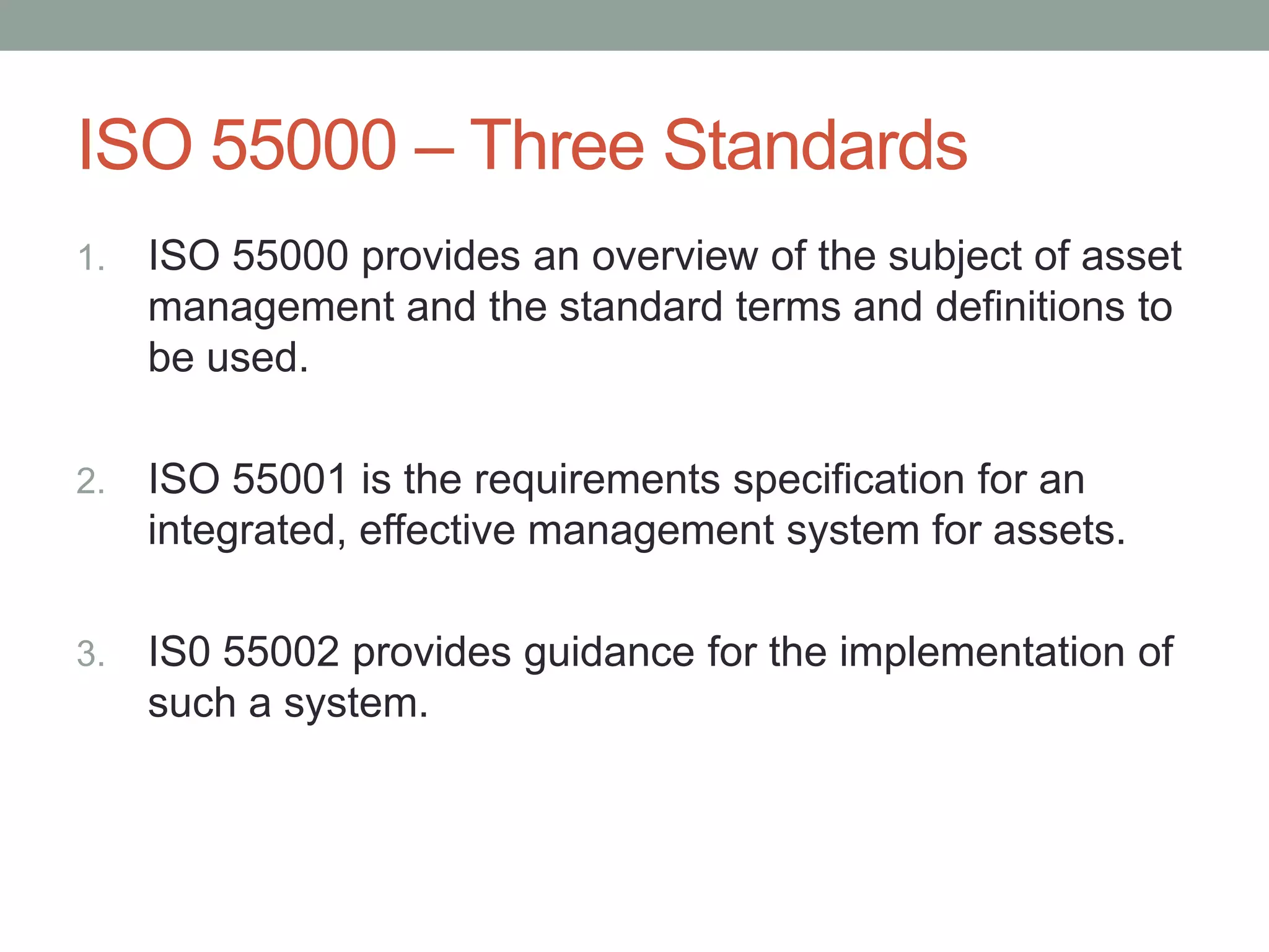 ISO 55000 - Where are your key assets? | PPTX