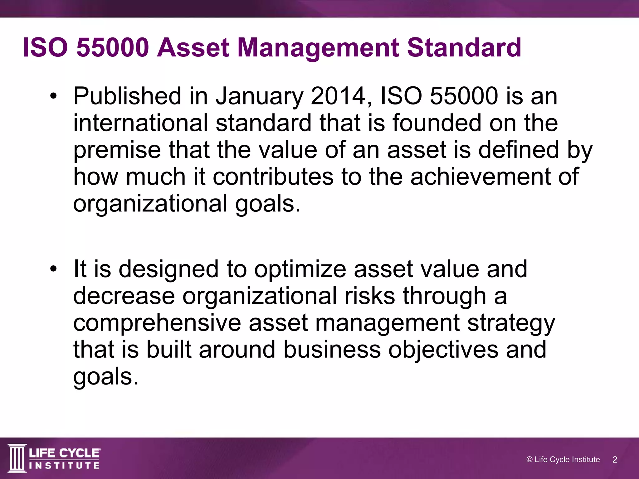 ISO 55000: Asset Management System Workshop | PPTX