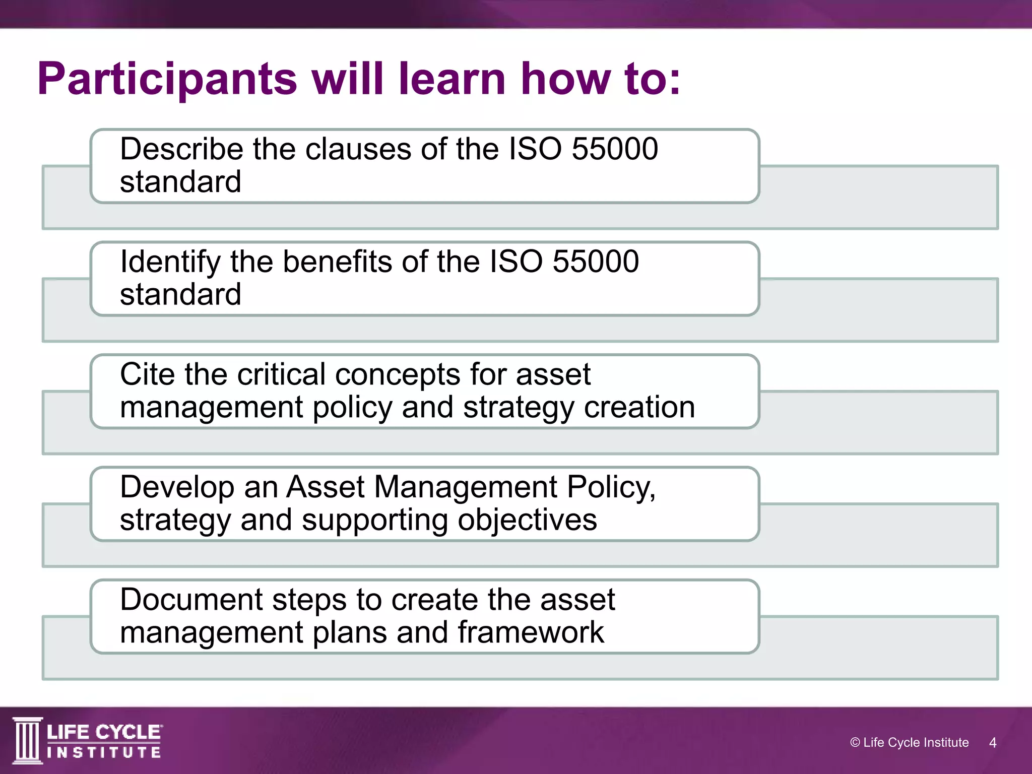 ISO 55000: Asset Management System Workshop | PPTX