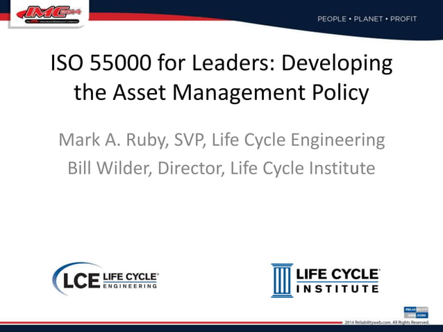 ISO 55000 for Leaders: Developing an Asset Management Policy | PPTX ...