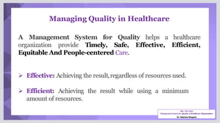 ISO 7101-2023 Quality Management System in Healthcare Organisations | PDF