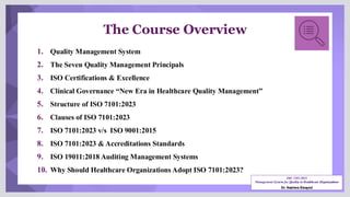 ISO 7101-2023 Quality Management System in Healthcare Organisations | PDF