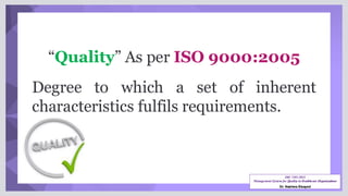ISO 7101-2023 Quality Management System in Healthcare Organisations | PDF