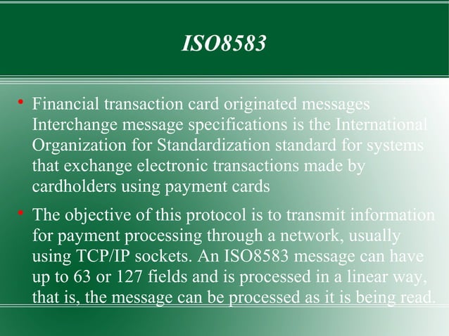 Iso8583 | PPT | Programming Languages | Computing