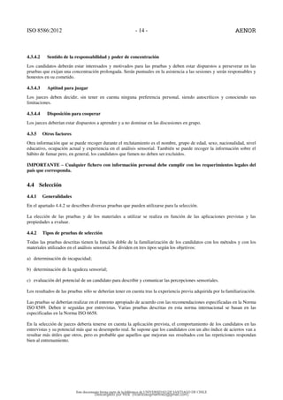 ISO 8586 Análisis sensorial Análisis sensorial | PDF